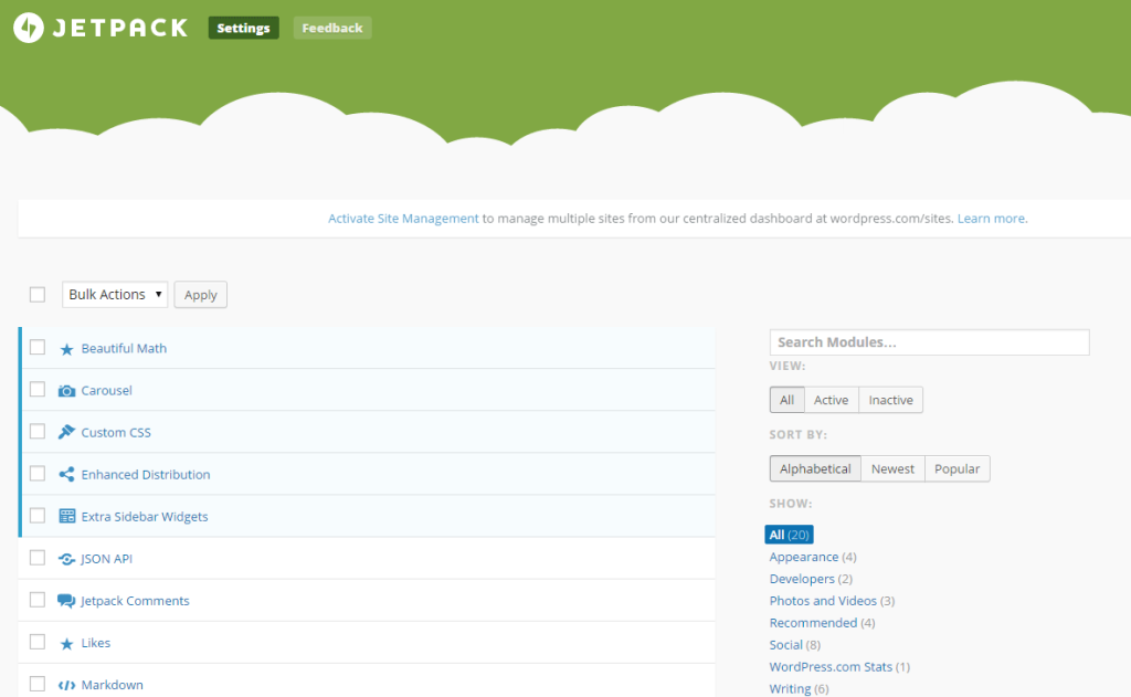 Controlling JetPack in Large Multisite Installations